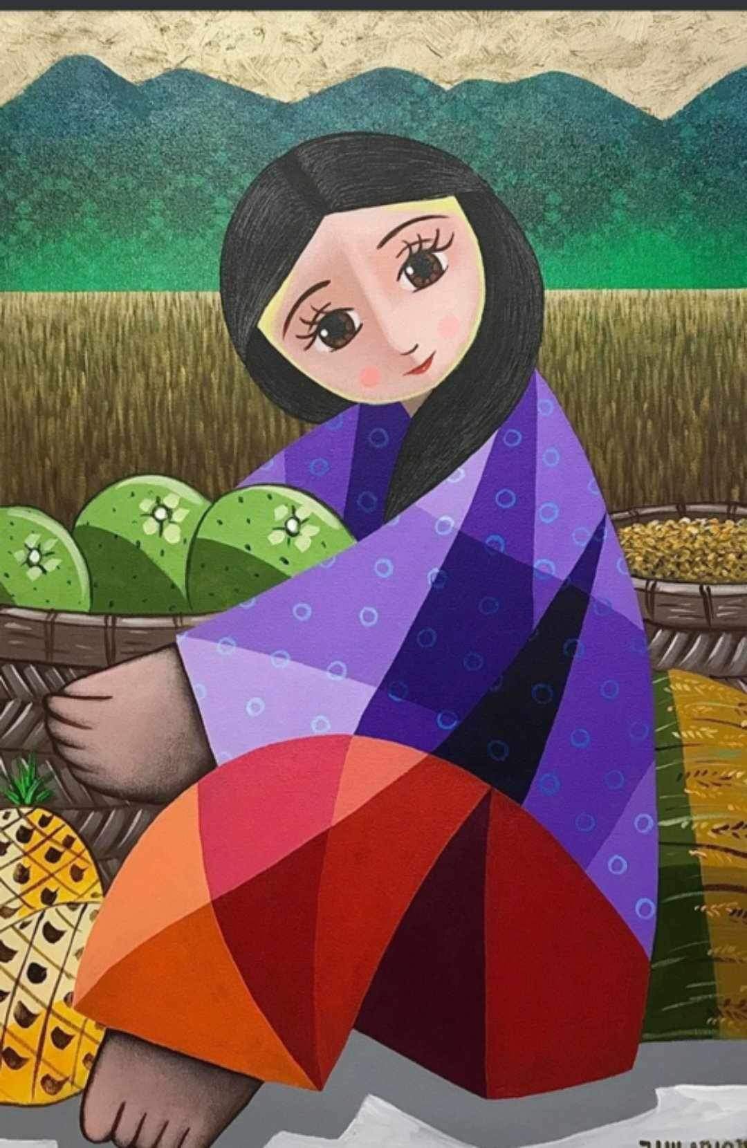 Ang dalaga sa bukirin by Joseph Hilario - Art Circle Gallery