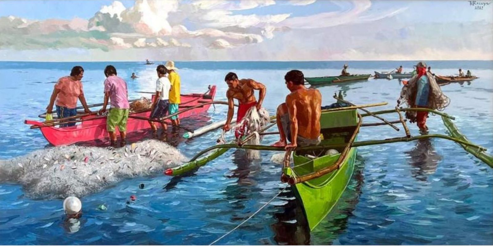 Fishermen at Sea by Teody Racuya - DM Circuit Art