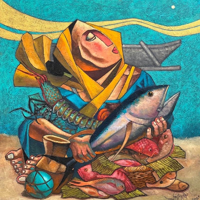 Biyaya ng Karagatan by Jess Santos - Art Circle Gallery