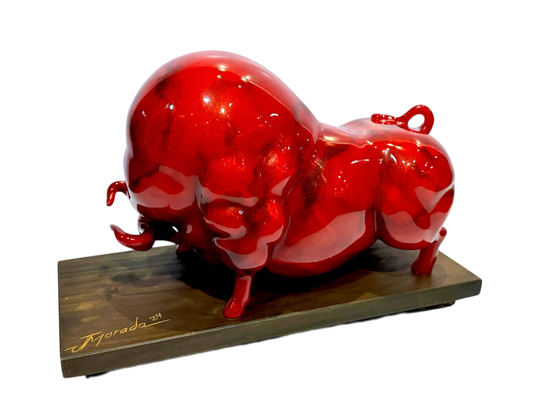 Vibrant Bull (Red) by Jerry Morada - Art Circle Gallery