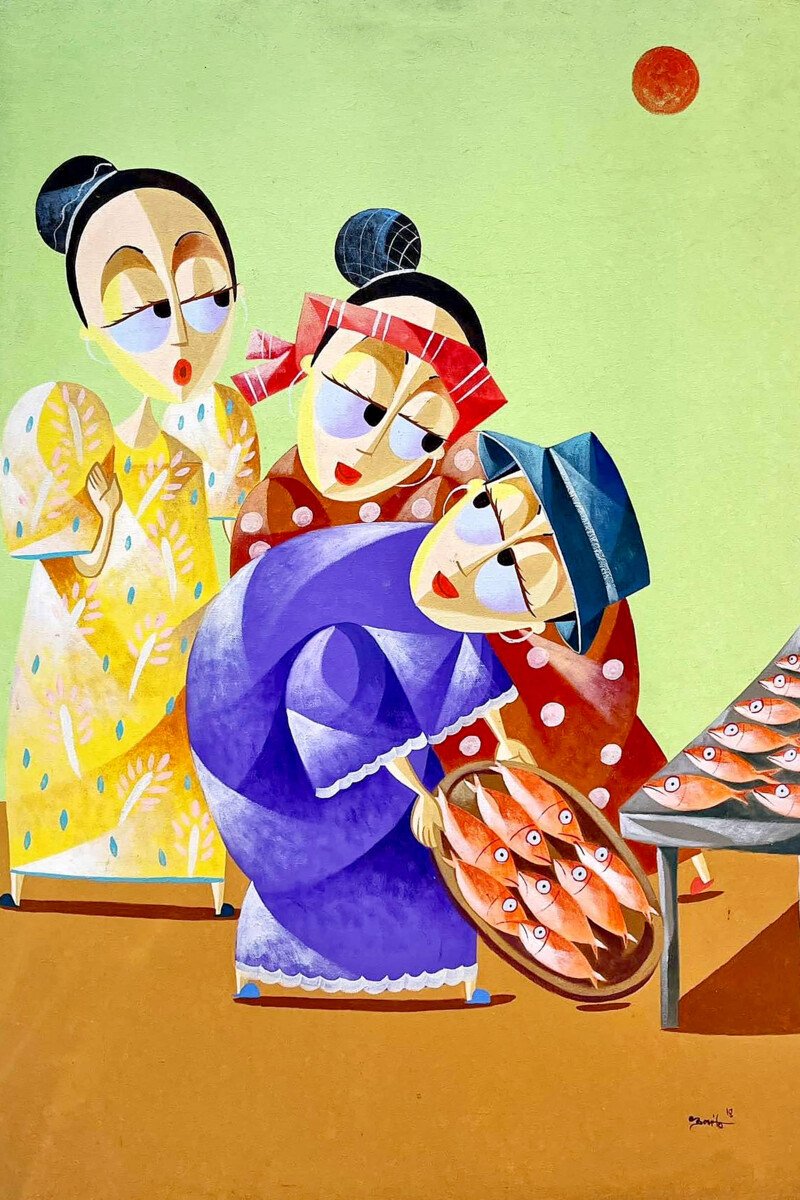 Fish Vendor by Jovan Benito - Art Circle Gallery