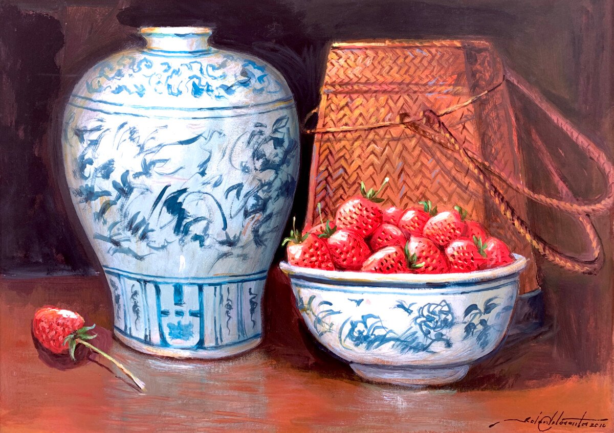 Strawberries by Roland Delos Santos - Art Circle Gallery