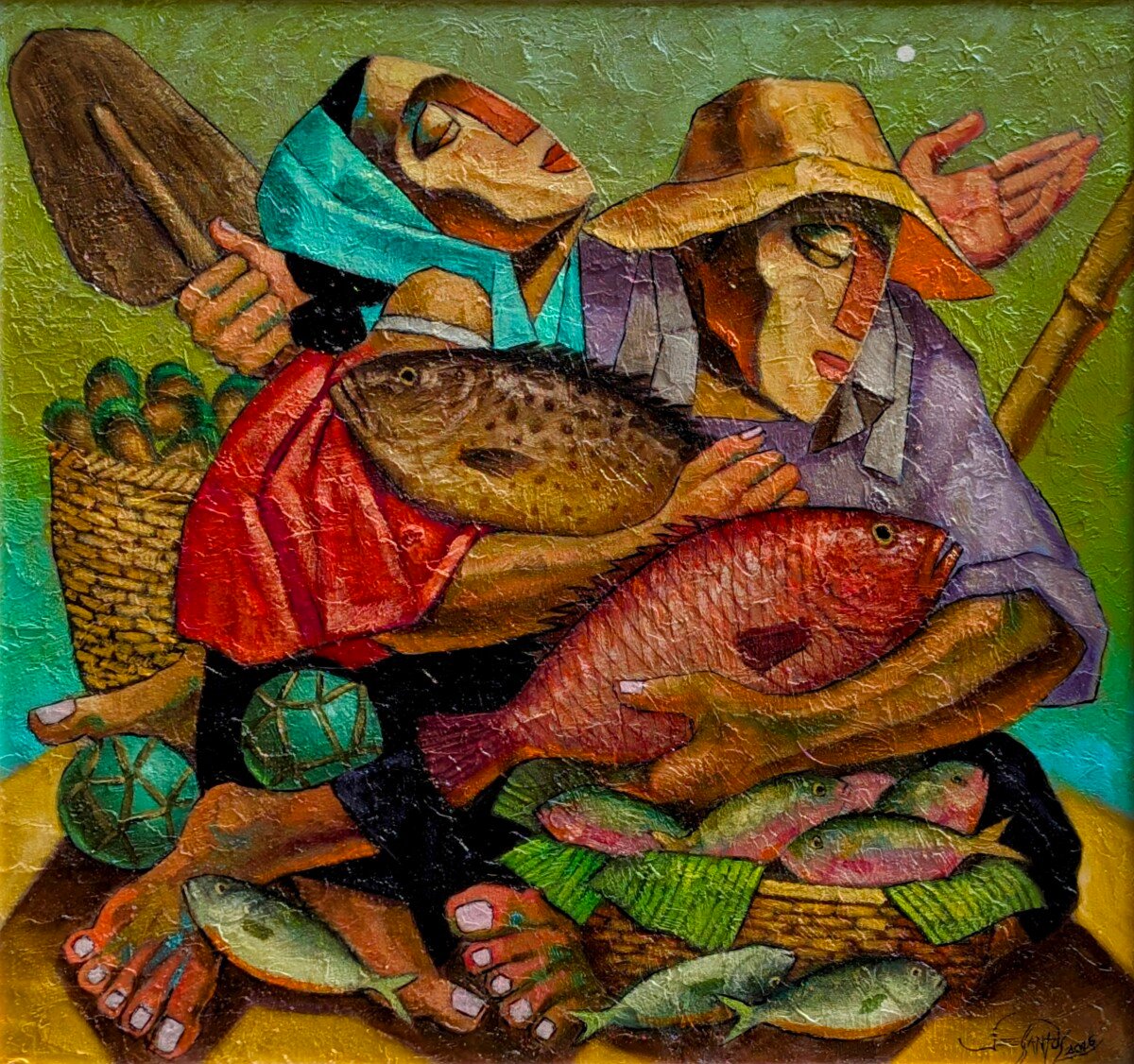 A Day’s Catch by Jess Santos - Art Circle Gallery