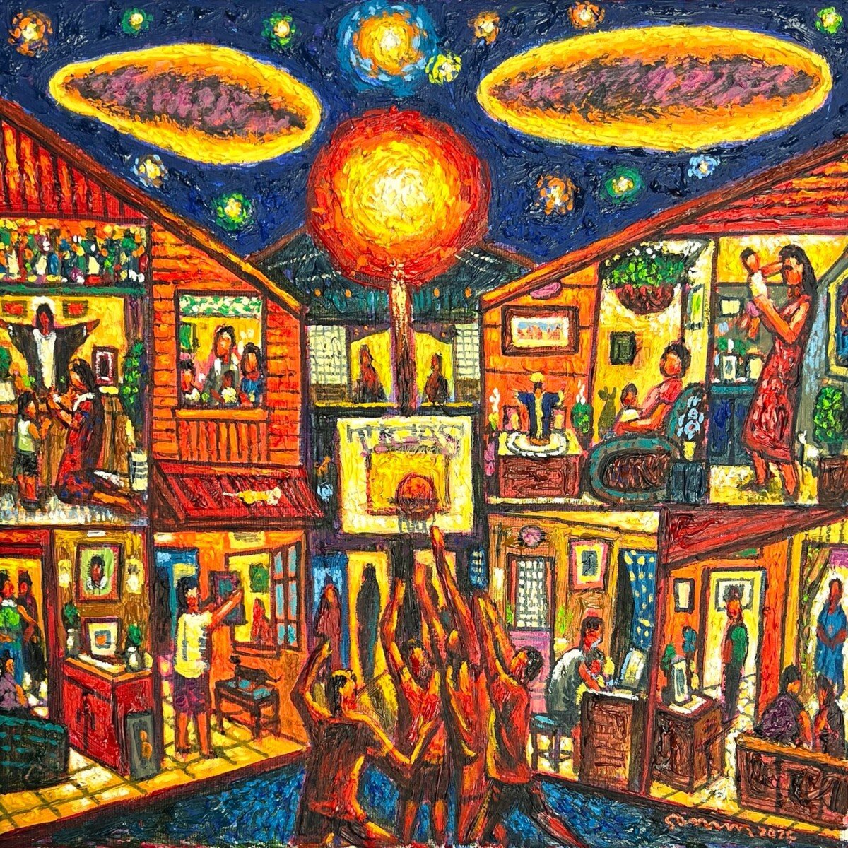 Bario Tigas, Sitio Mahinhin by Jerson Samson - Art Circle Gallery