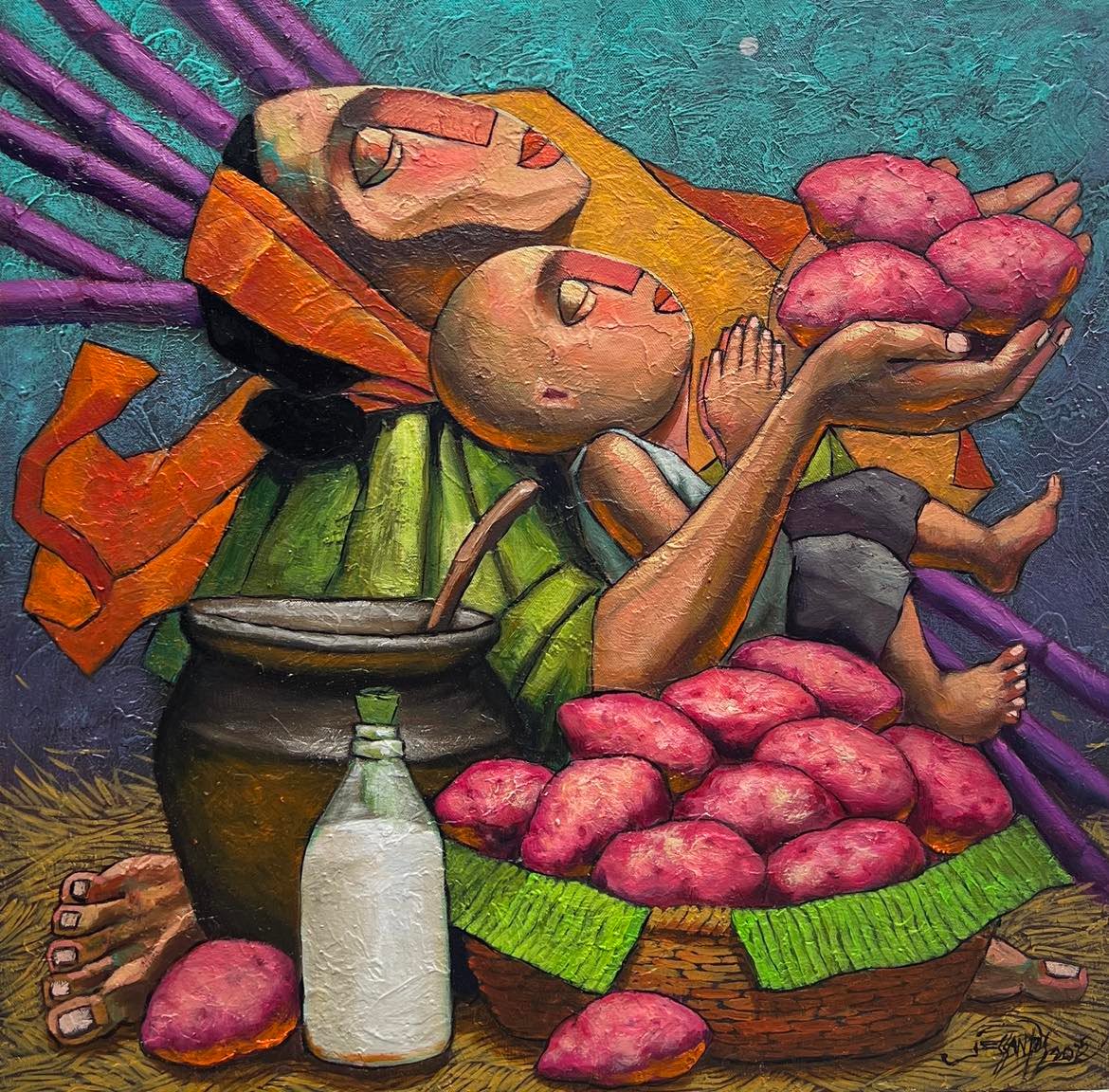 Hands of Generosity by Jess Santos - Art Circle Gallery