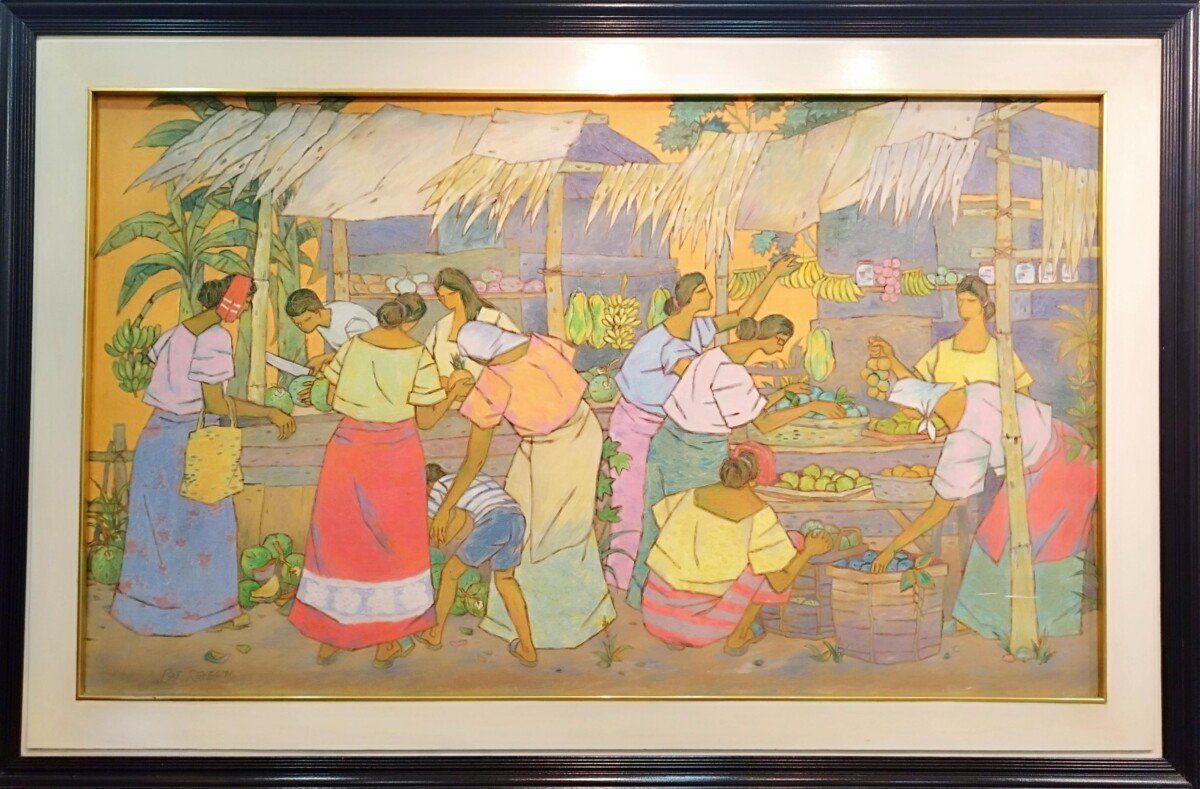 Market Scene by Pat Reyes - Art Circle Gallery