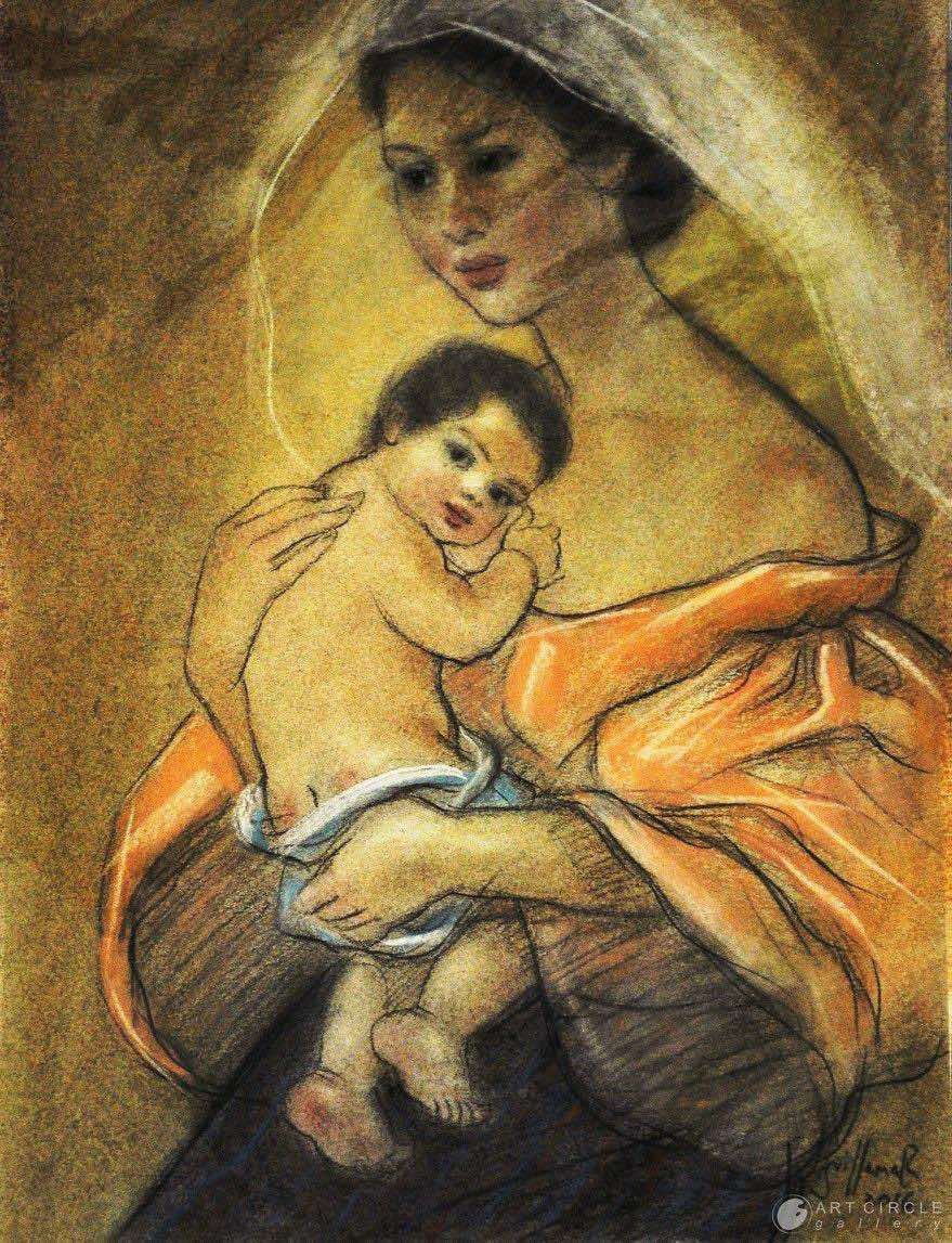Mother and Child by Joseph Villamar - Art Circle Gallery
