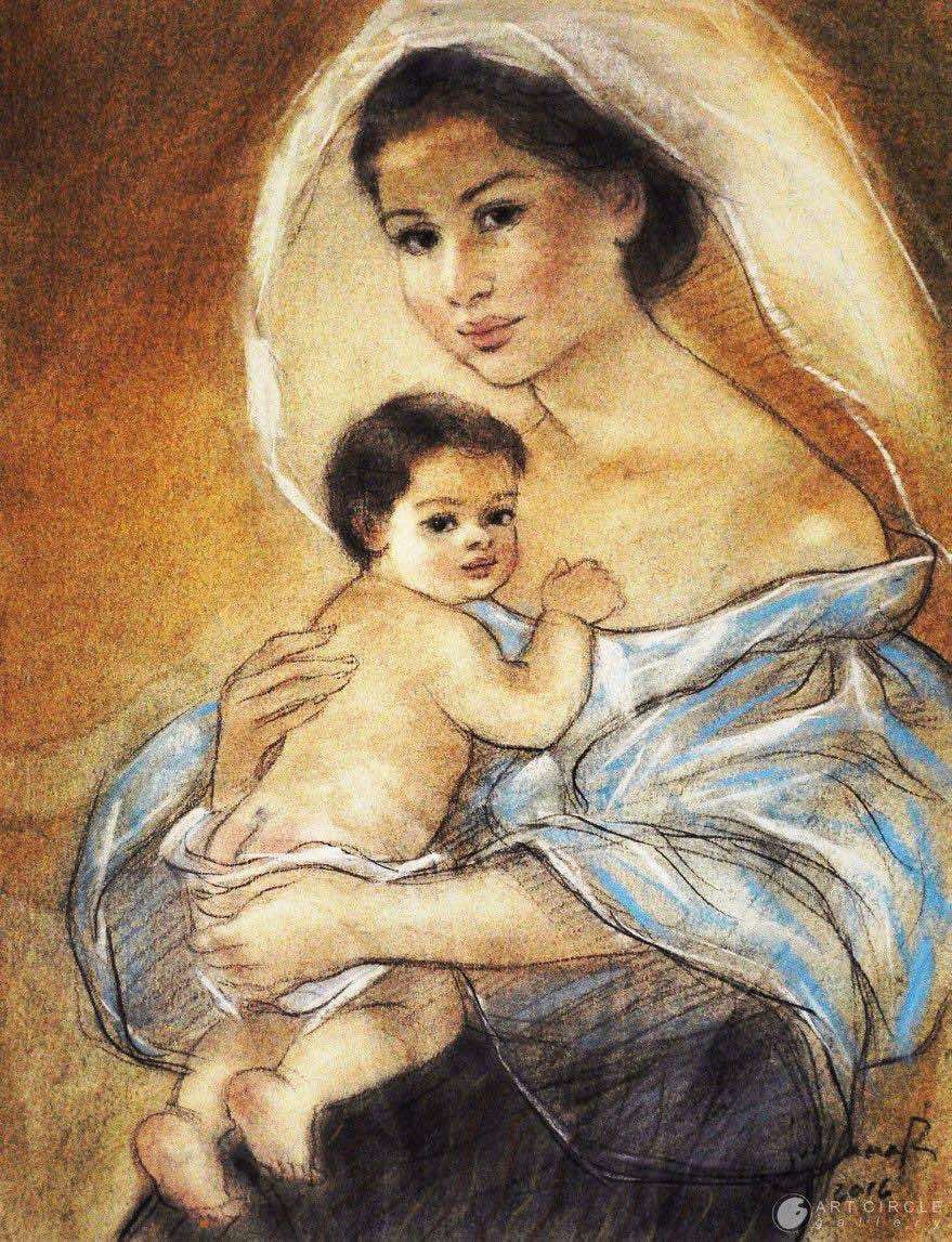 Mother and Child by Joseph Villamar - Art Circle Gallery
