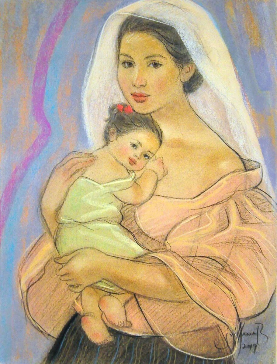 Mother and Child by Joseph Villamar - Art Circle Gallery