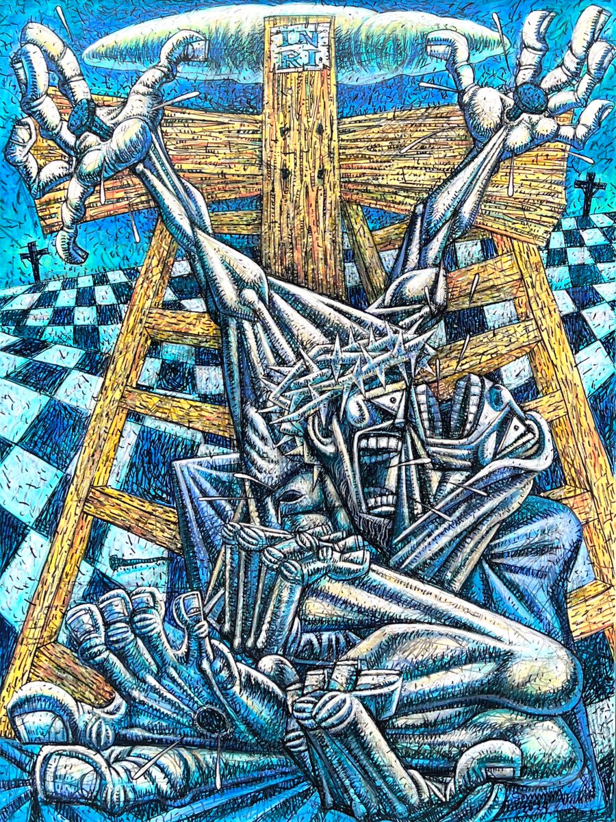 The Screaming Pieta by Jerson Samson - Art Circle Gallery