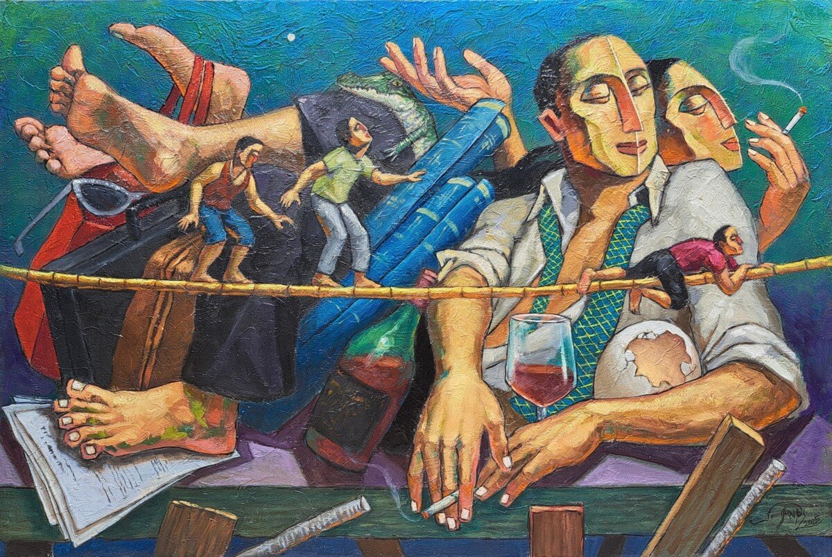 Crossing the Line by Jess Santos - Art Circle Gallery