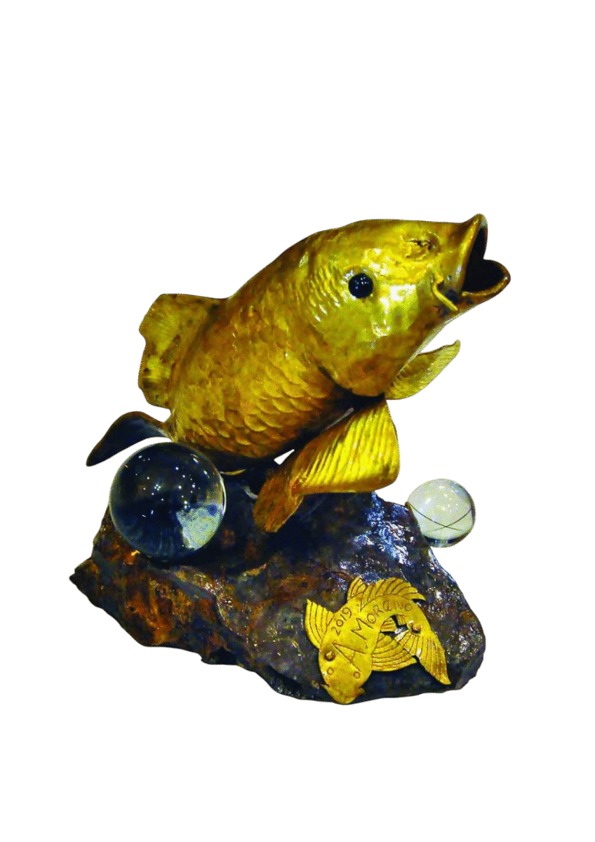 Golden Leap: The Prosperity Fish by Angel Moreno - Art Circle Gallery