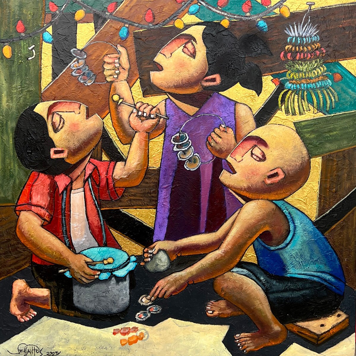 Awit ng Pasko by Jess Santos - Art Circle Gallery